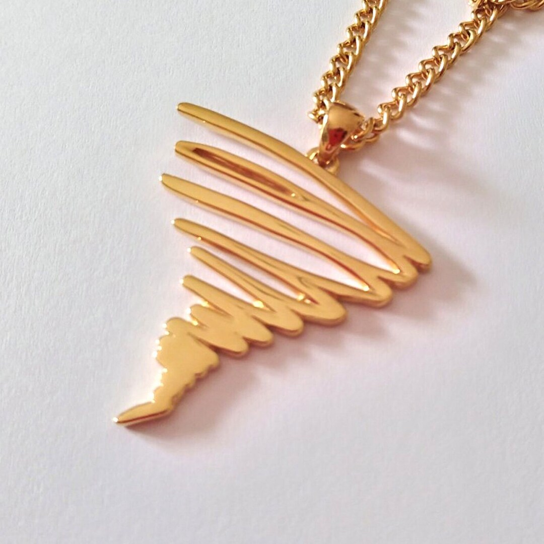Yellow Gold Tornado Pendant | Handcrafted Silver 925 Tornado Necklace ...