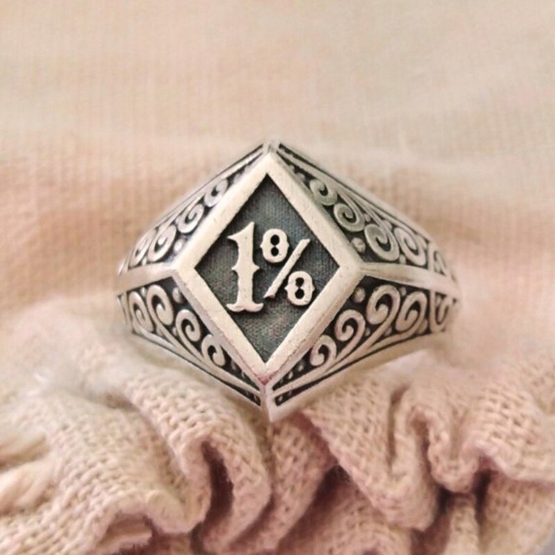 Silver Biker Ring - Etsy