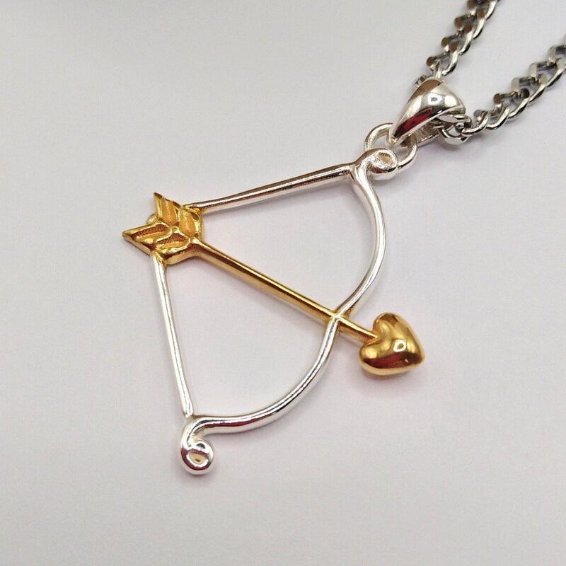 Silver Bow and Arrow - Etsy