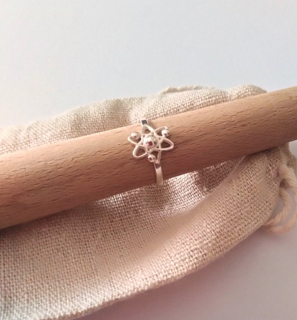 Gold Atomic Ring Silver 925 Atom Ring Atom Women's Gold - Etsy