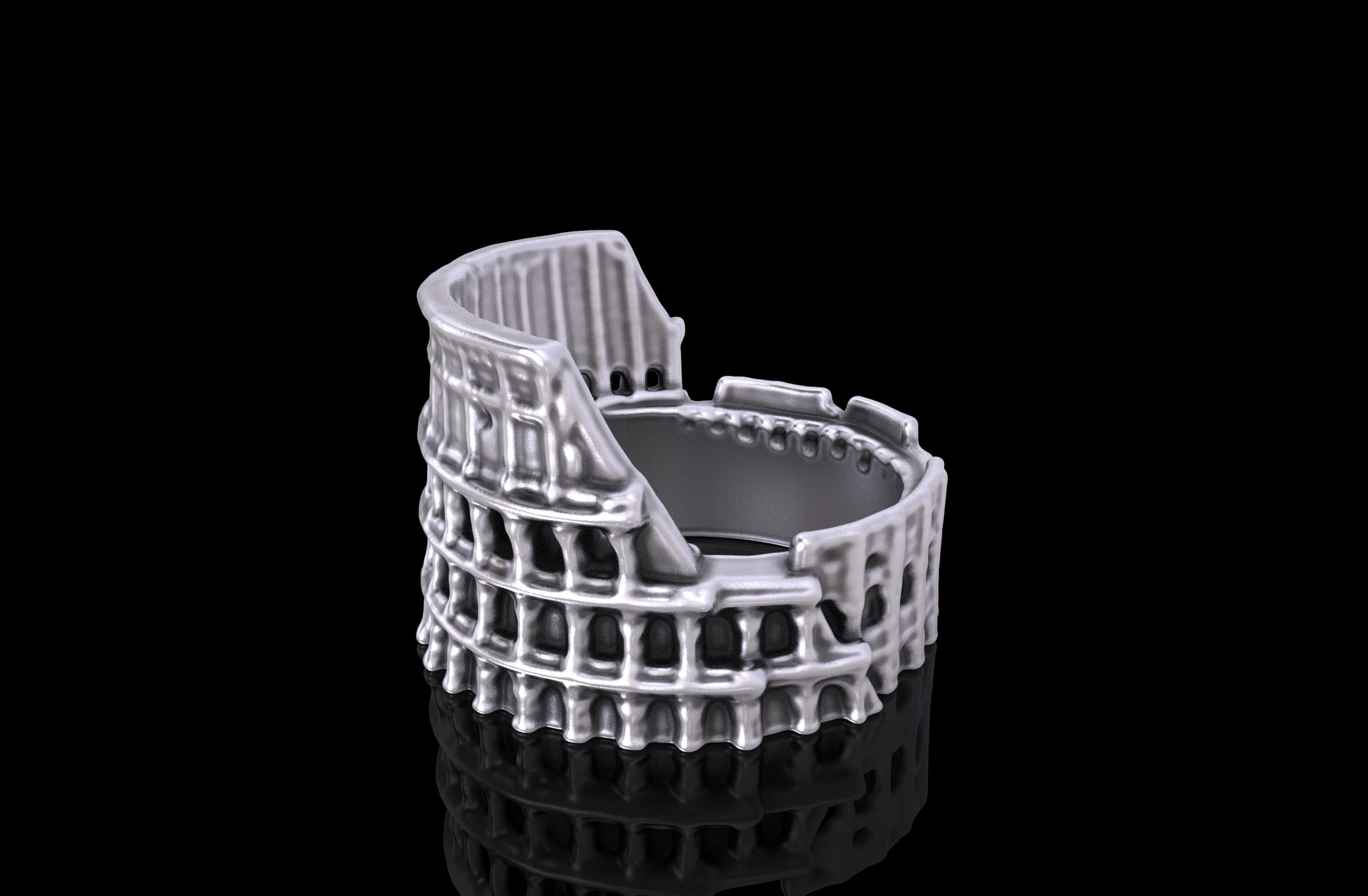 Gold Colosseum Ring Sterling Silver Colosseum Ring | Etsy