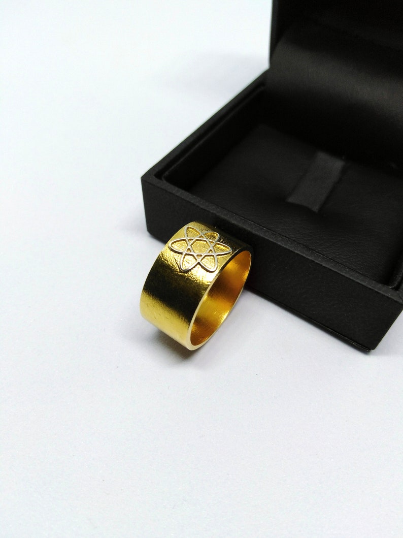 Atom Ring Atom Band Ring Science Ring Wedding Band Ring | Etsy