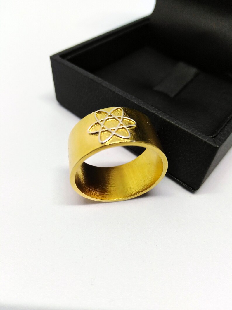 Atom Ring Atom Band Ring Science Ring Wedding Band Ring - Etsy UK