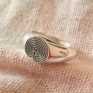 Gold Maze Ring Sterling Silver Maze Ring Men's Labyrinth - Etsy