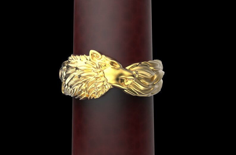 Gold Wolf Ring Sterling Silver Wolf Ring Rose Gold Wolf | Etsy