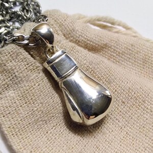 Yellow Gold Boxing Glove Pendant | Men's Handmade Silver 925 Box Glove Necklace | Women Gold ...