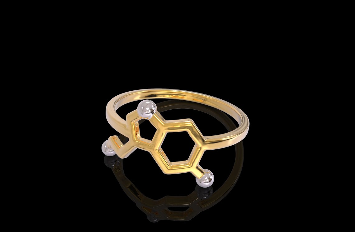 24K Gold Serotonin Ring Silver 925 Serotonin Ring Gold - Etsy