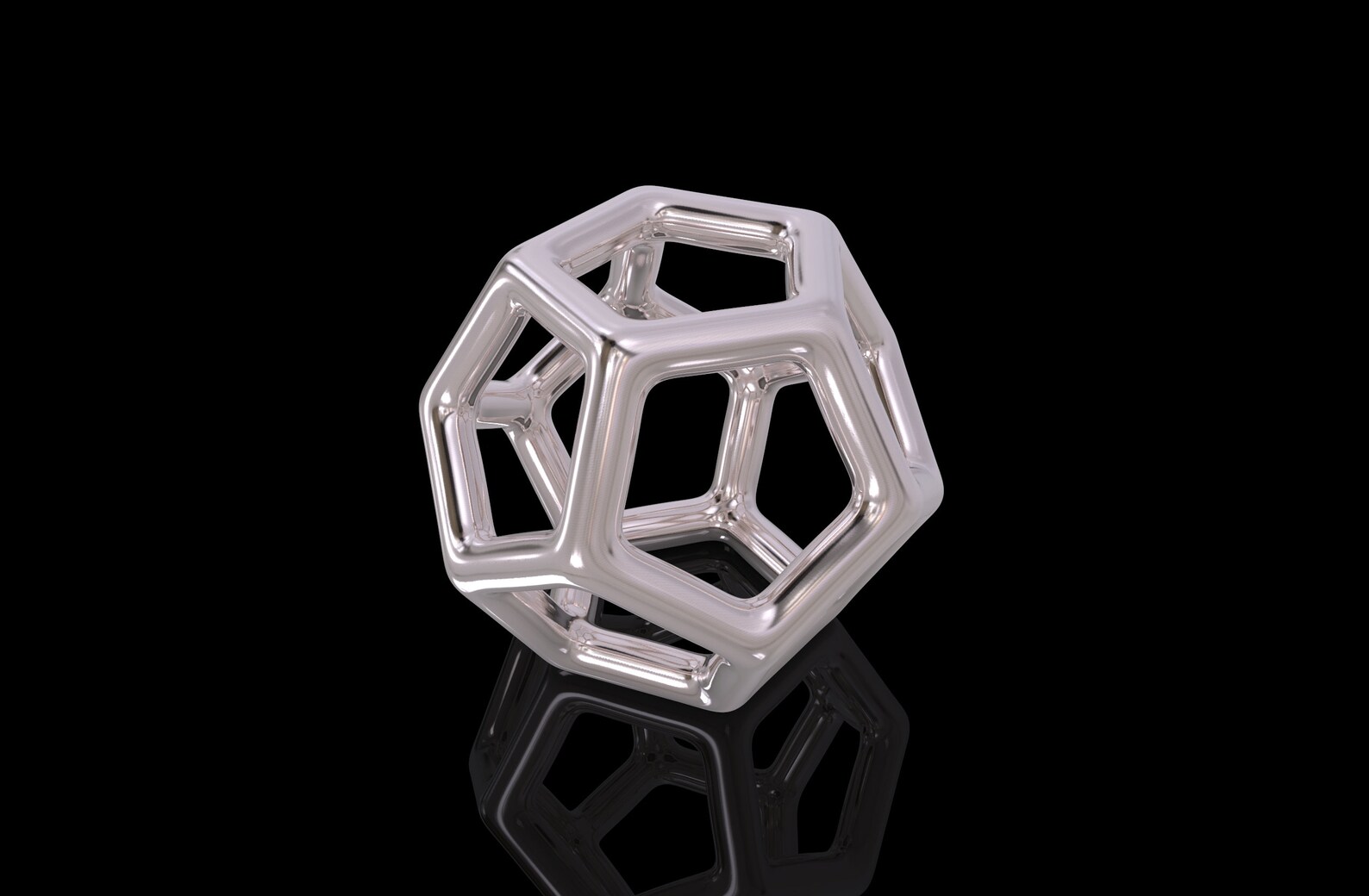 Gold Dodecahedron Pendant Silver Dodecahedron Necklace | Etsy