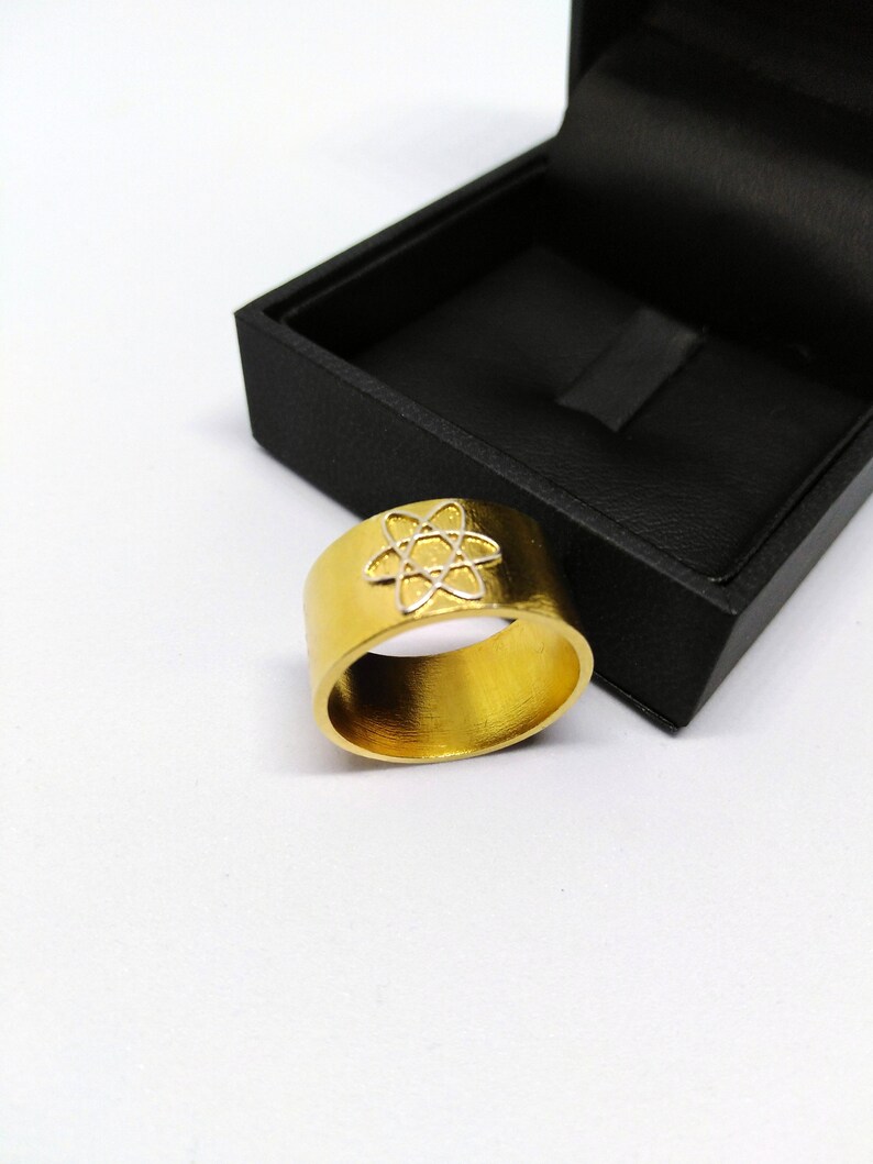 Atom Ring Atom Band Ring Science Ring Wedding Band Ring | Etsy
