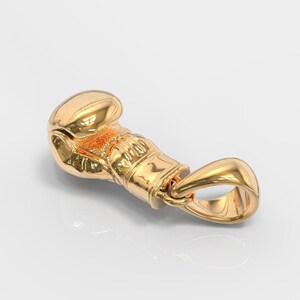 Yellow Gold Boxing Glove Pendant Men's Handmade Silver 925 Box Glove Necklace Women's Rose Gold ...
