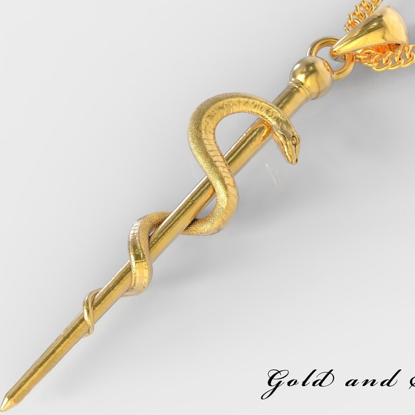 Rod of Asclepius - Etsy