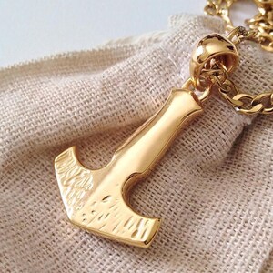 Yellow Gold Mjolnir Pendant | Men's Sterling Silver Handmade Mjölnir ...