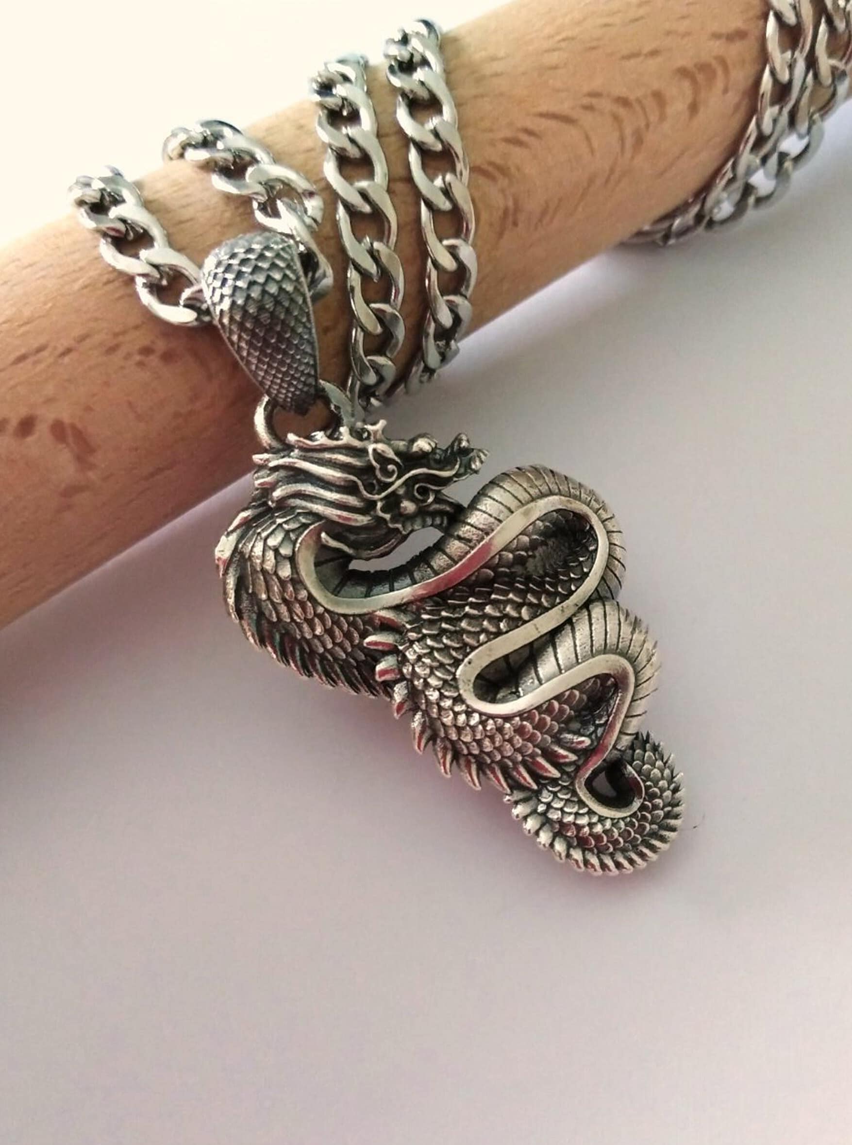 Aged Silver Dragon Pendant Silver 925 Chinese Dragon Necklace Men s Aged Silver 925 Dragon Pendant Women s Silver Chinese Dragon Pendant Etsy Denmark