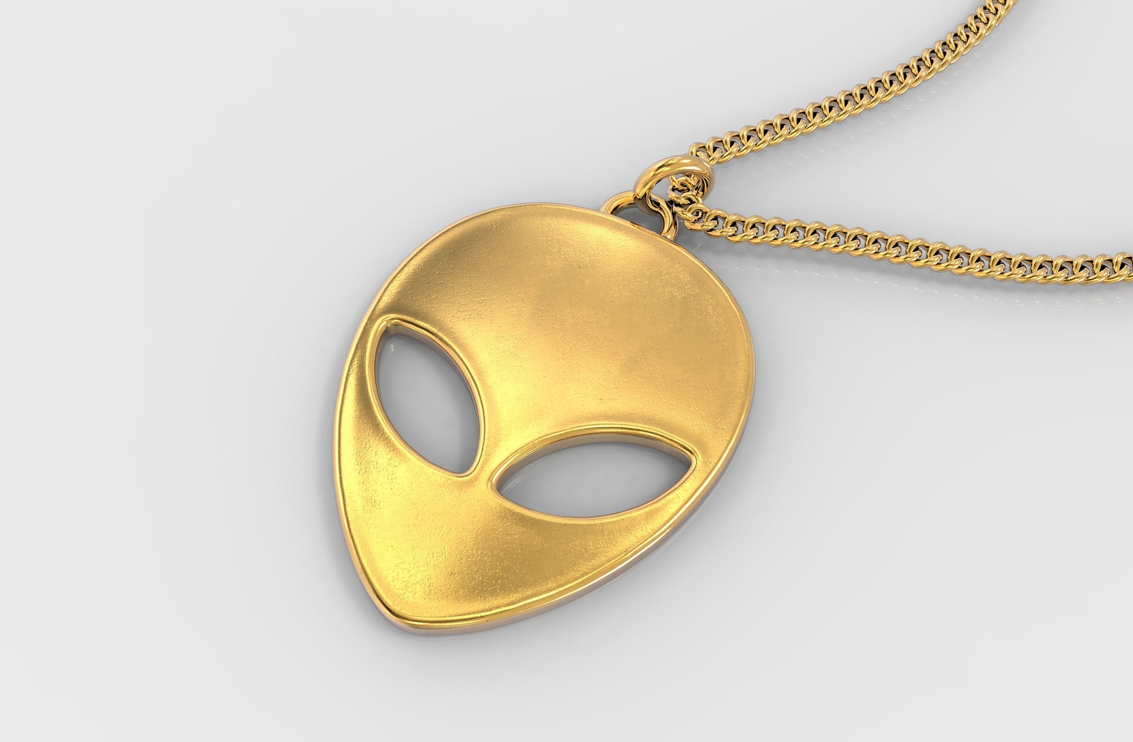 24K Gold Alien Necklace Silver 925 Alien Pendant Rose Gold - Etsy