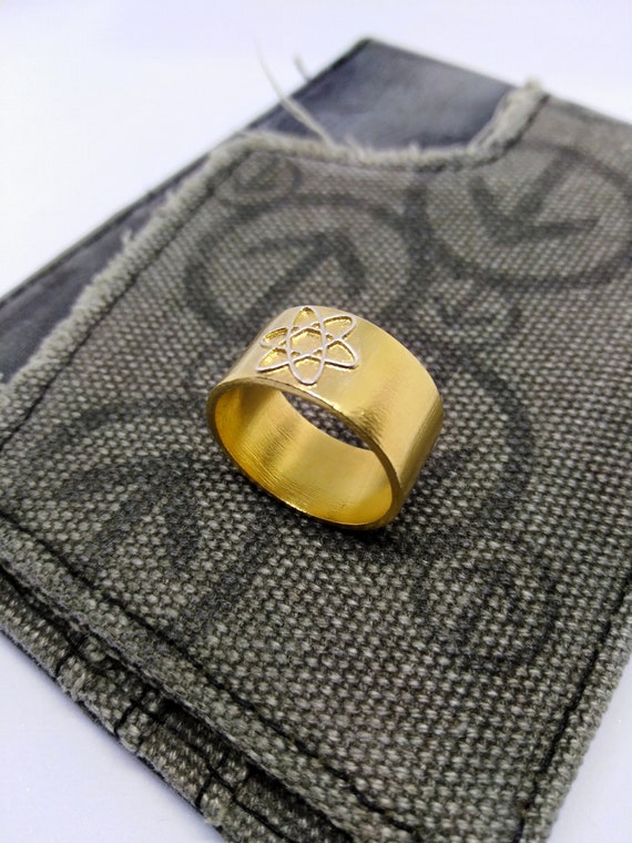 Atom Ring Atom Band Ring Science Ring Wedding Band Ring | Etsy