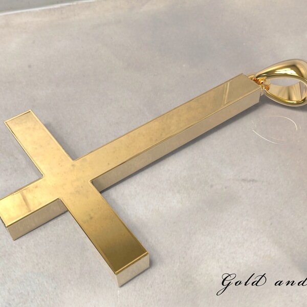 Gold Cross Pendant - Etsy