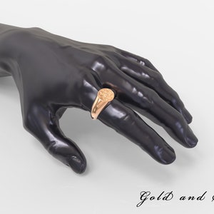 Gold Atom Ring, Handmade Sterling Silver Atom Ring, Men's Atom Ring ...