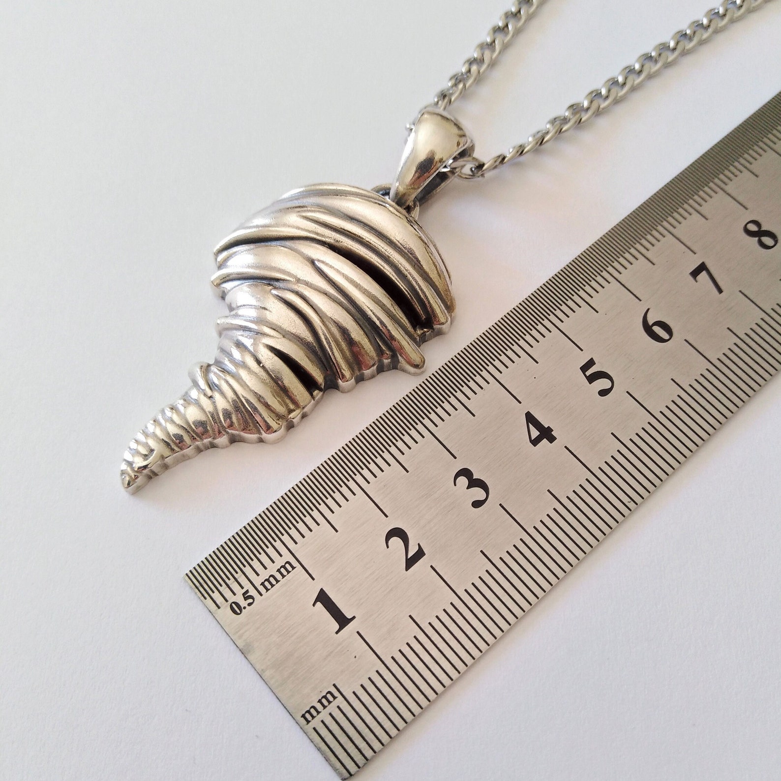 Oxidized Silver 925 Tornado Pendant | Handcrafted Aged Sterling Silver ...