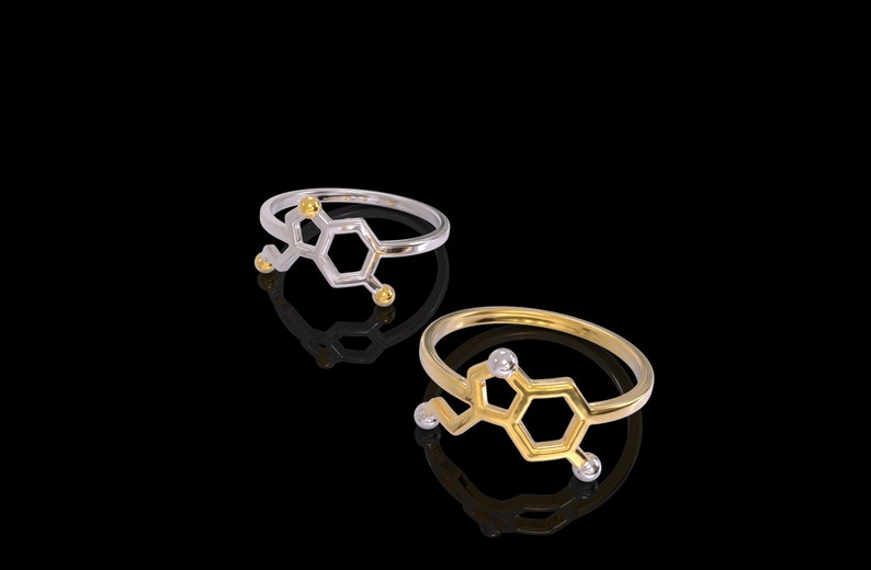 24K Gold Serotonin Ring Silver 925 Serotonin Ring Gold | Etsy