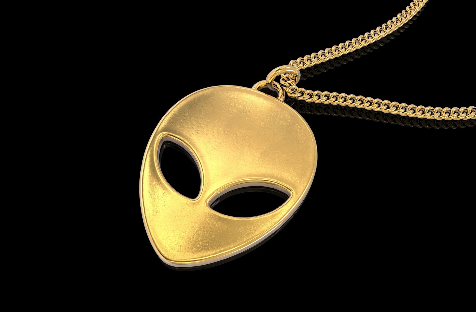 24K Gold Alien Necklace Silver 925 Alien Pendant Rose Gold - Etsy