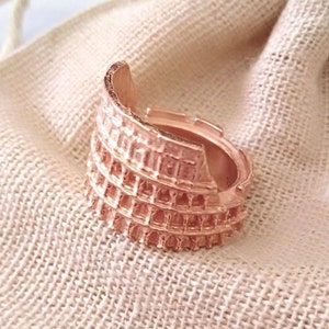 Gold Colosseum Ring, Sterling Silver Colosseum Ring, Women's Rose Gold ...