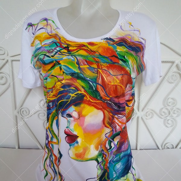 Hand Painted T Shirt - Etsy