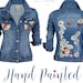 Jean Jacket With Hand Painted Cherries Cherry Denim Jacket - Etsy