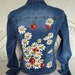 Jean Jacket With Hand Painted Cherries Cherry Denim Jacket - Etsy