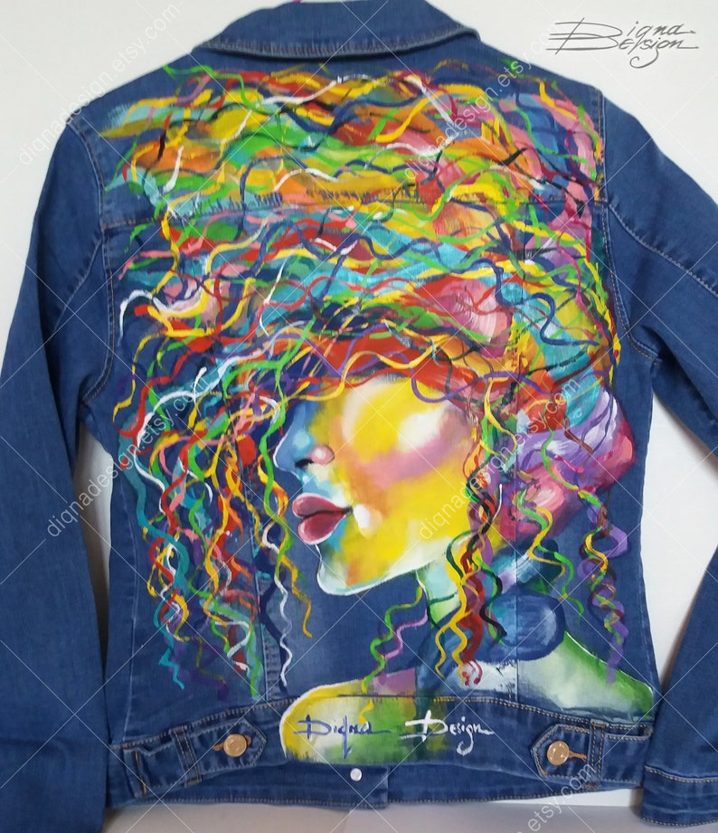 Custom Order Pop Art Jacket Jean Jacket Art Handpainted | Etsy
