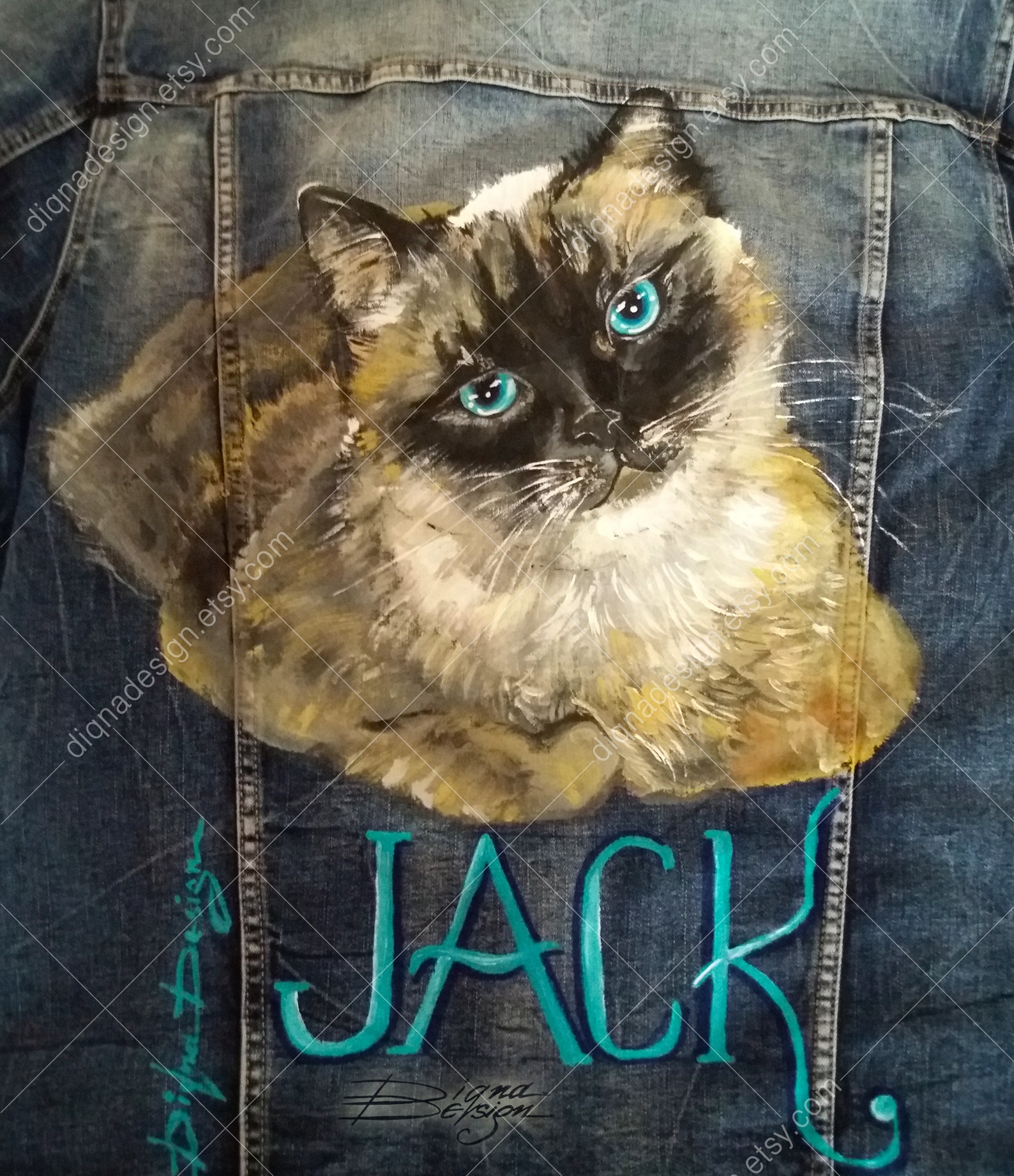 Custom Jean Jacket Jacket With Pet Hand Painted Jean Jacket | Etsy