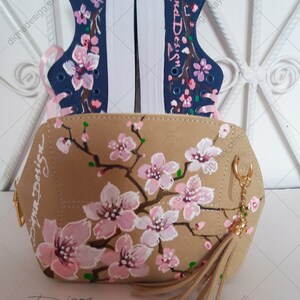 Hand Painted Sakura Bag, Japanese Sakura Art, Cherry Blossoms Clutch ...