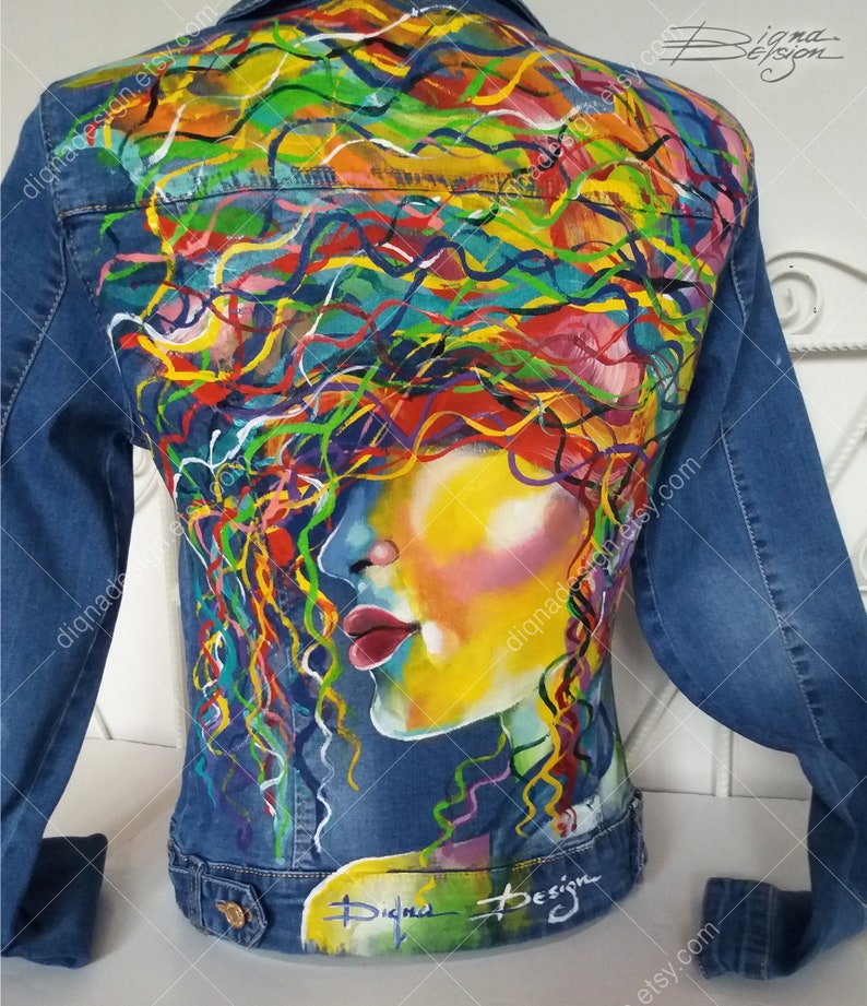 Custom Order Pop Art Jacket Jean Jacket Art Handpainted | Etsy