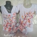 Blossoms Art Tshirt, Handpainted T-shirt, Cherry Blossoms, Painted ...