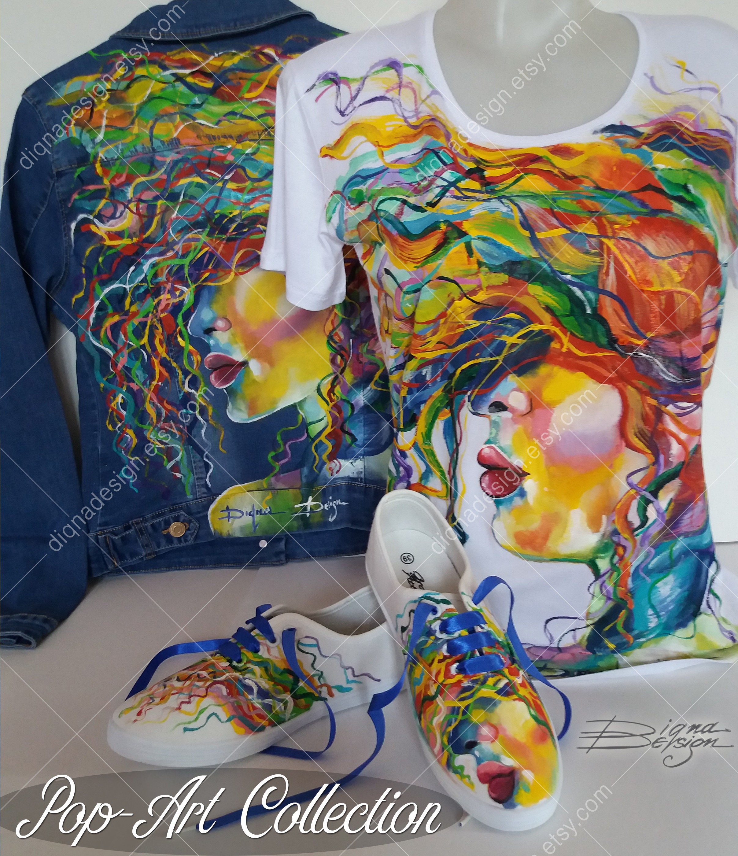 Custom Order Pop Art Jacket Jean Jacket Art Handpainted | Etsy