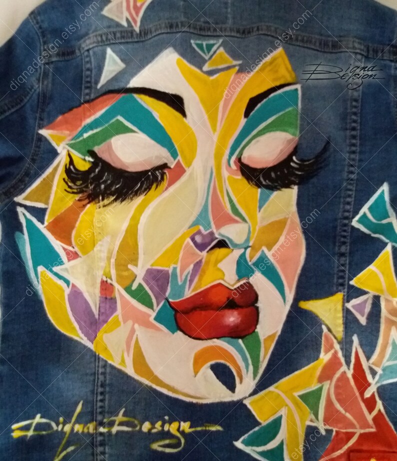 Pop Art Jacket Handpainted Jean Jacket Pop-art Clothing - Etsy