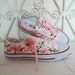 Cherry Blossoms Sneakers, Hand Painted Sakura Shoes, Japanese Sakura ...