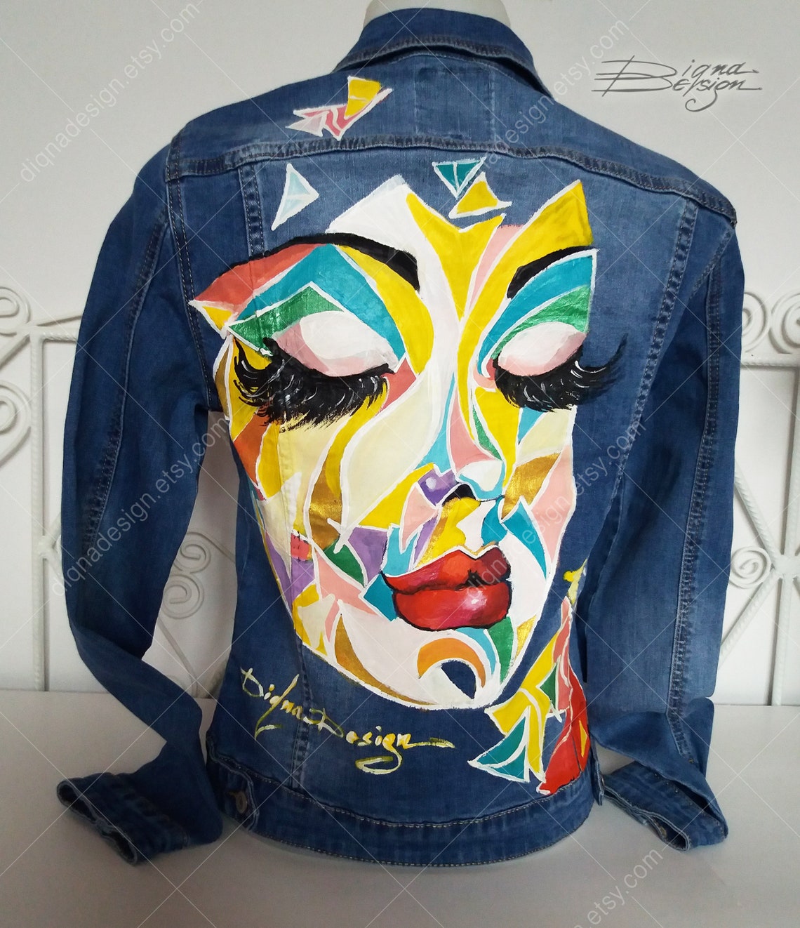 Pop Art Jacket Handpainted Jean Jacket Pop-art Clothing | Etsy