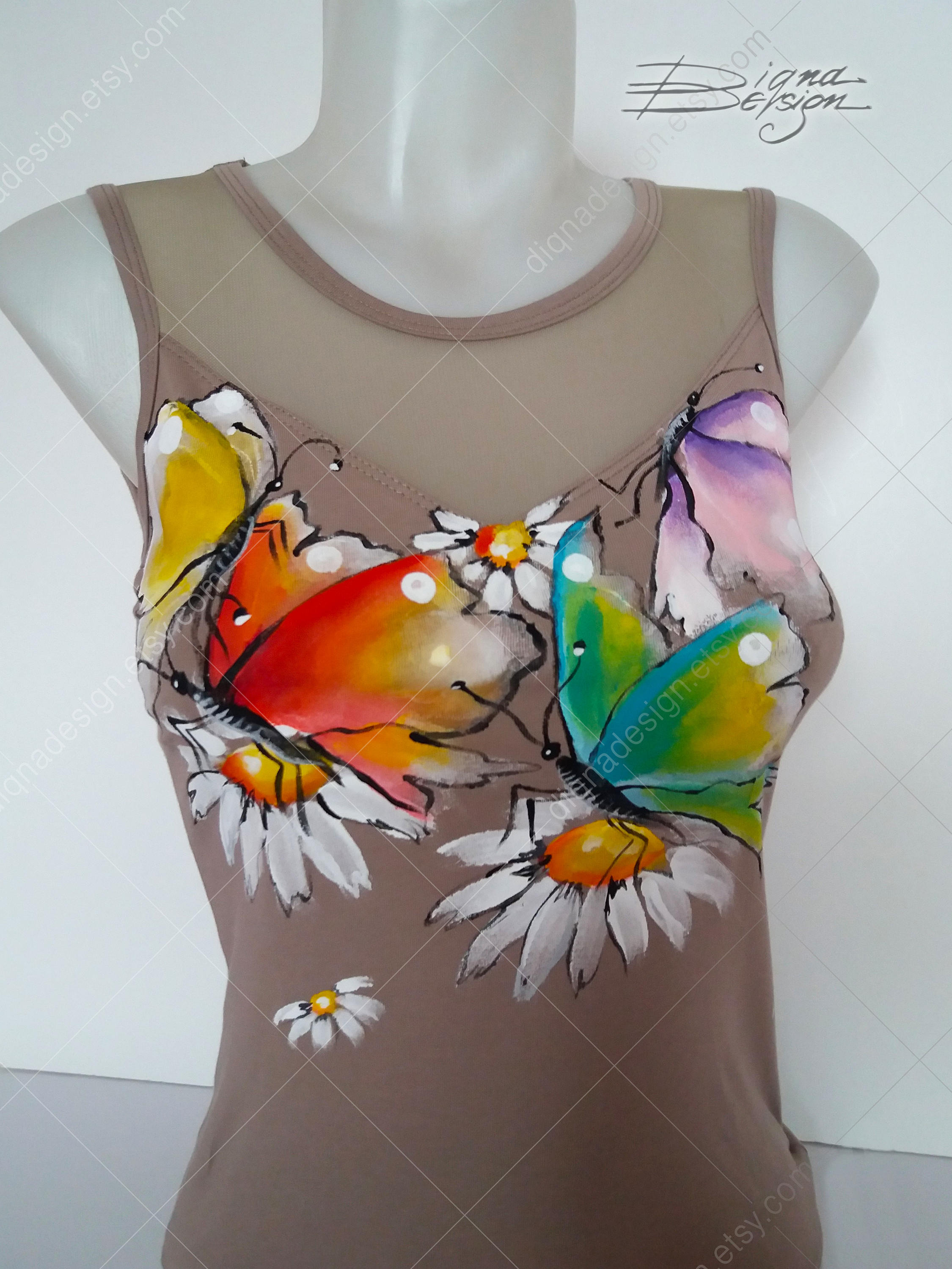 Body pintado a mano lencería body pintada ropa interior de | Etsy