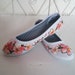 Cherry Blossoms Shoes, Hand Painted Sakura Shoes, Japanese Sakura Art ...
