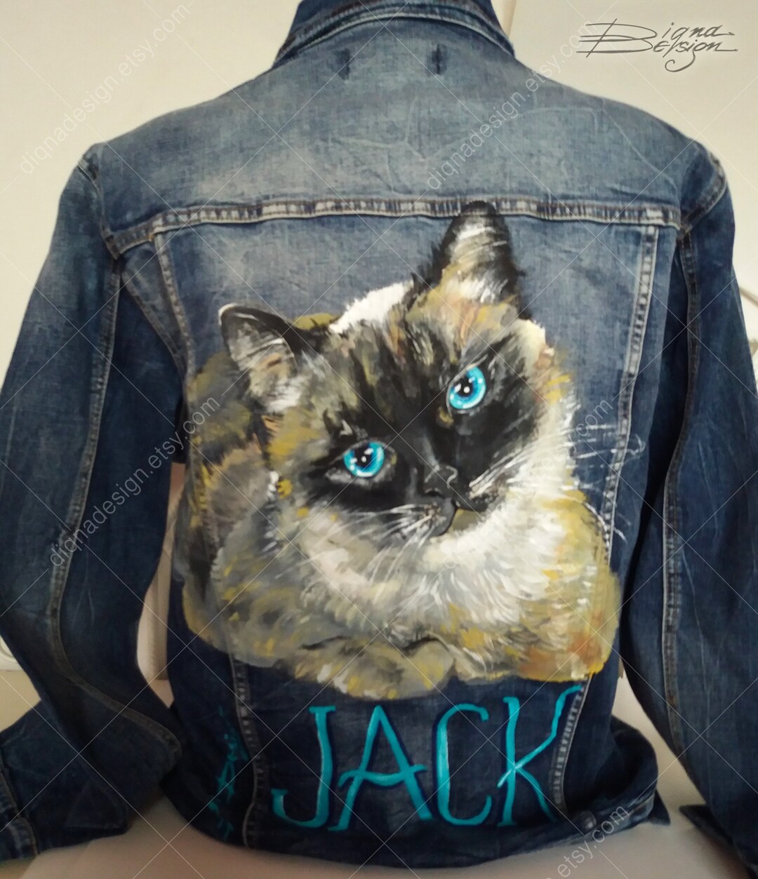 Custom Jean Jacket, Jacket With Pet, Hand Painted Jean Jacket, Jacket ...