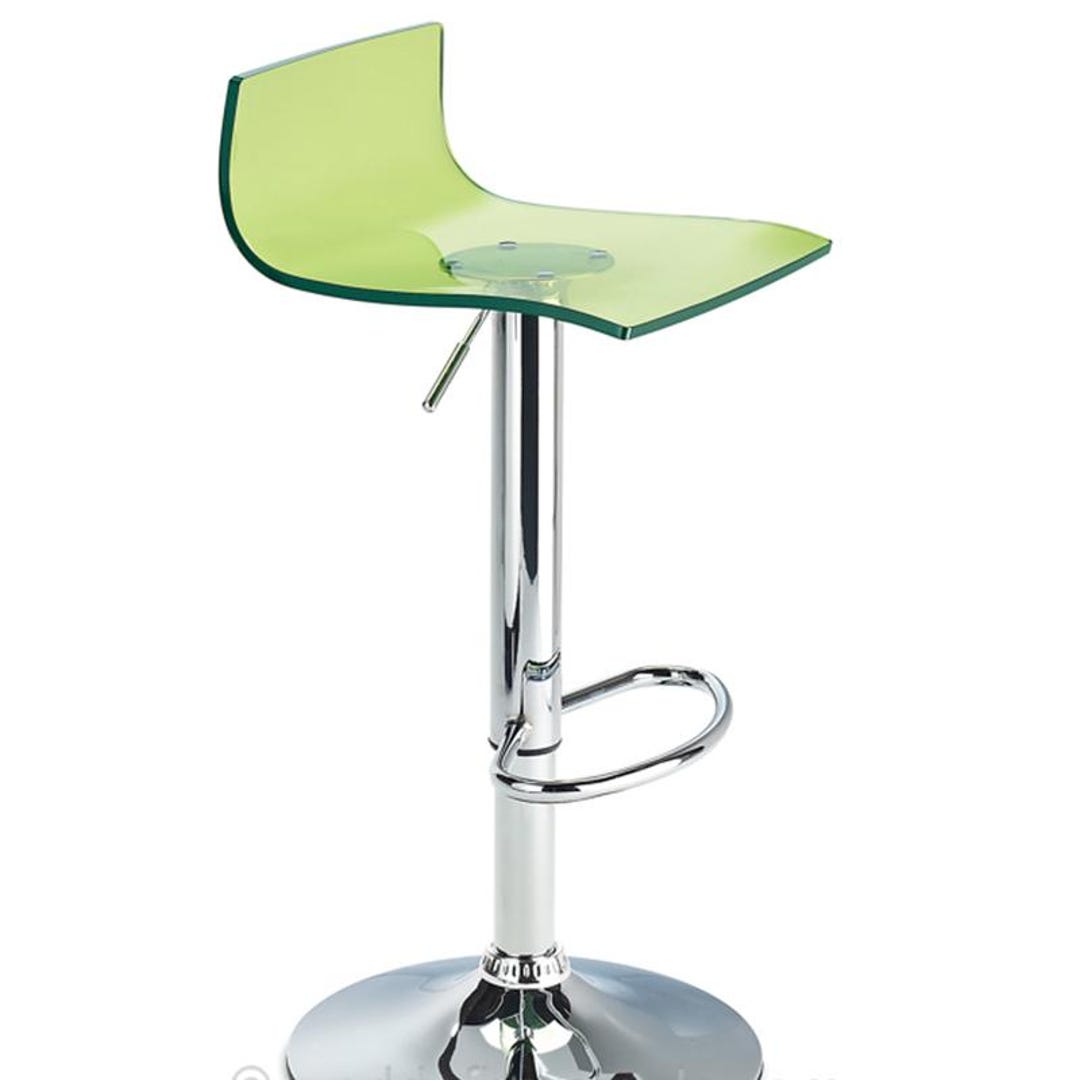 Wye Transparent Acrylic Adjustable Breakfast Bar Stool Green - Etsy UK