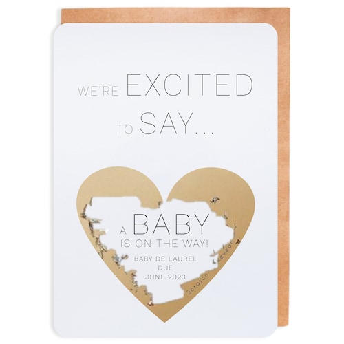 Pregnancy Announcement Scratch Card Baby Reveal Scratch Card - Etsy