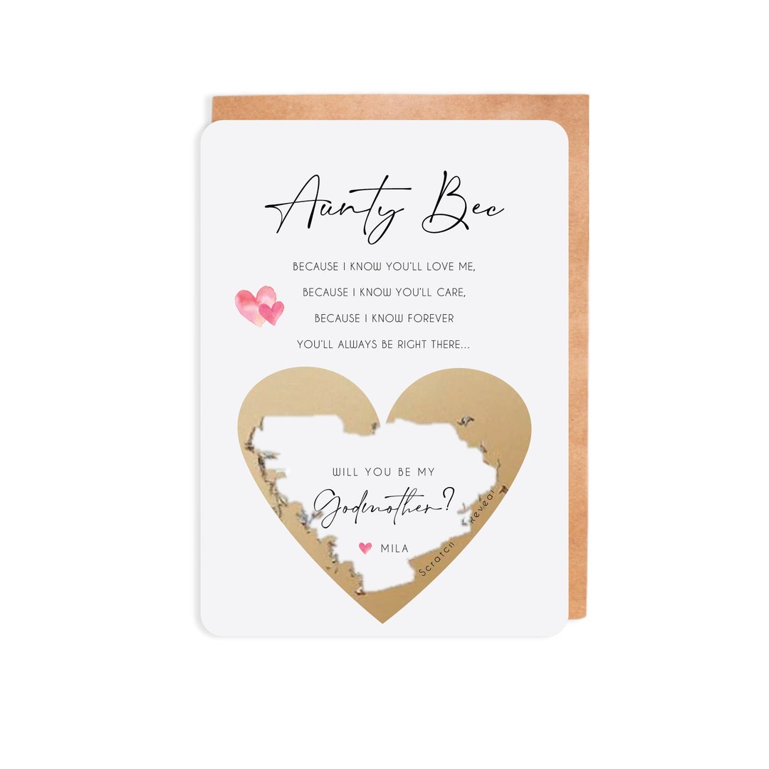 Godparents Proposal Card Because I Know Godparent - Etsy