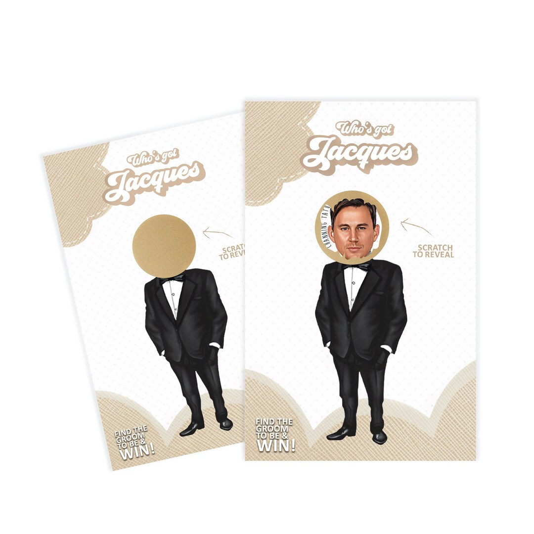 Bridal Shower Game Who Has the Groom Celebrity Heads Game Scratch to ...