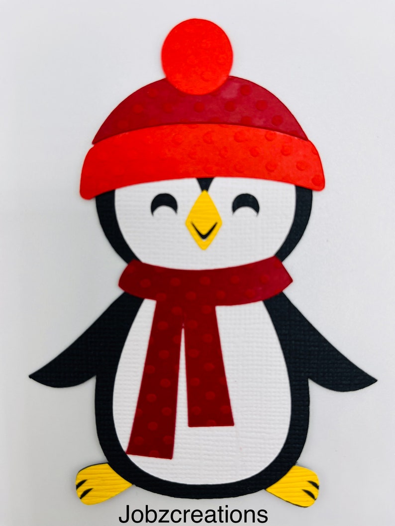 Handmade Penguin Die Cuts: Paper Piecing Embellishment - Etsy
