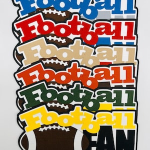 Handmade Die Cuts FOOTBALL FAN You Choose Color Combination Paper ...