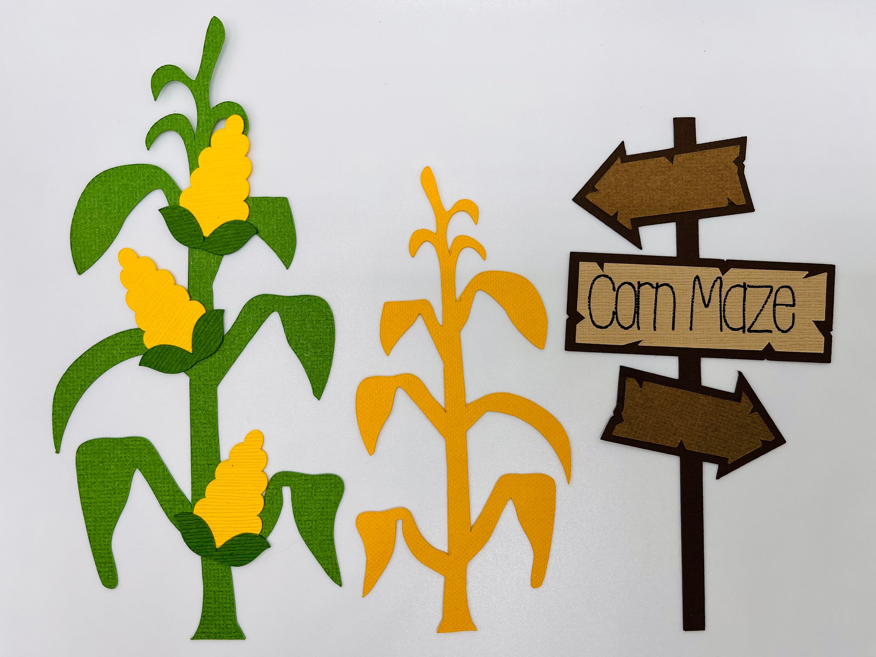 Handmade Die Cuts CORN MAZE SIGN Corn Stalks 6 Piece Set Paper - Etsy