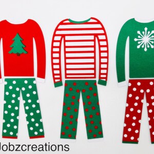 Handmade Christmas Pajamas Die Cuts: Paper Piecing Embellishments - Etsy