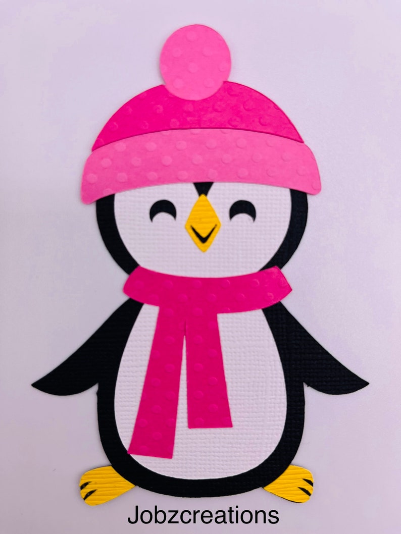 Handmade Penguin Die Cuts: Paper Piecing Embellishment - Etsy