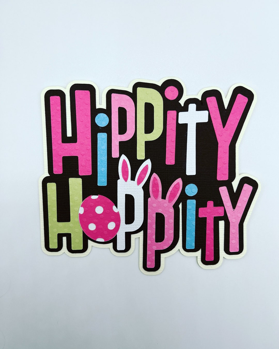 Handmade Easter Die Cut: Hippity Hoppity Paper Piecing - Etsy
